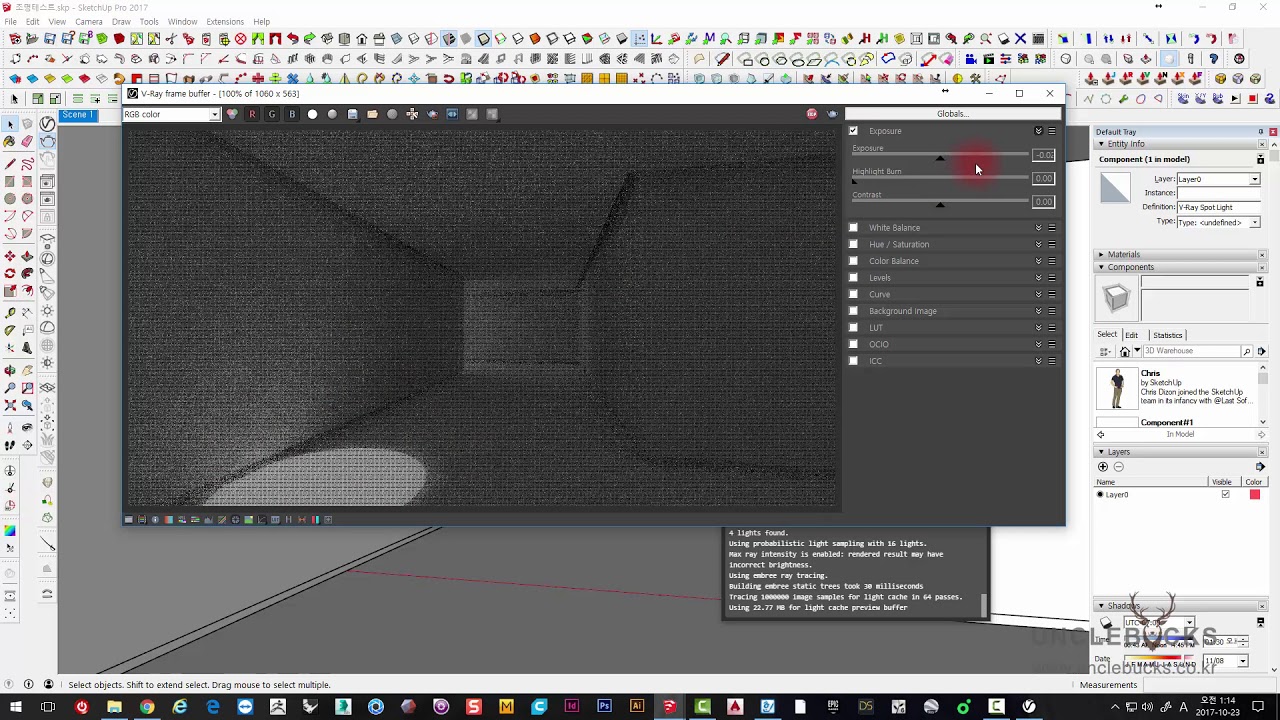 UncleBucks ( SketchUp Vray 3.4 조명사용) - YouTube