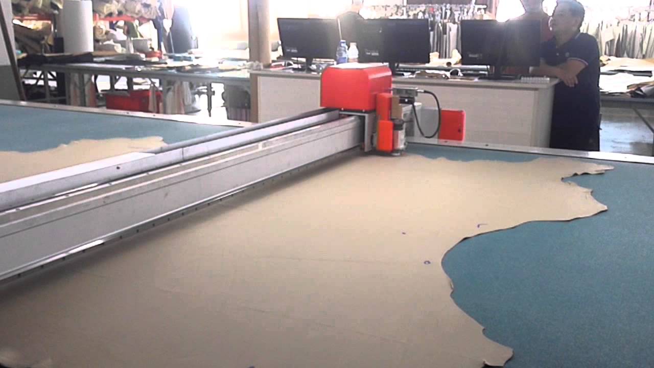 IECHO LCP LEATHER CUTTING WHOLE PROCESS - YouTube