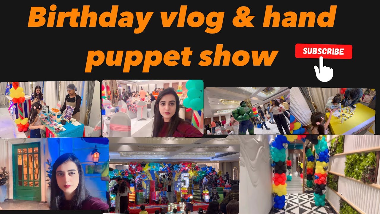 Birthday vlog & hand puppet show - YouTube
