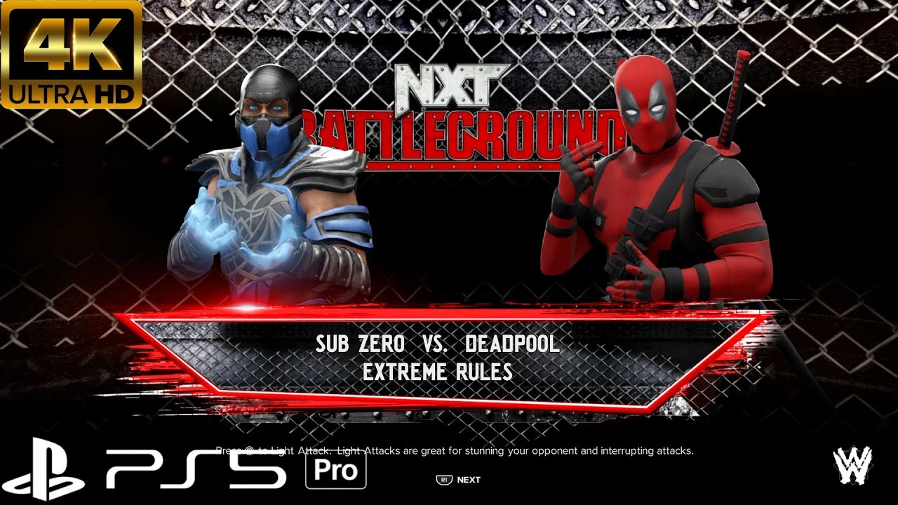 Sub-Zero vs Deadpool in WWE 2K24 | 4K60FPS PS5 PRO - YouTube