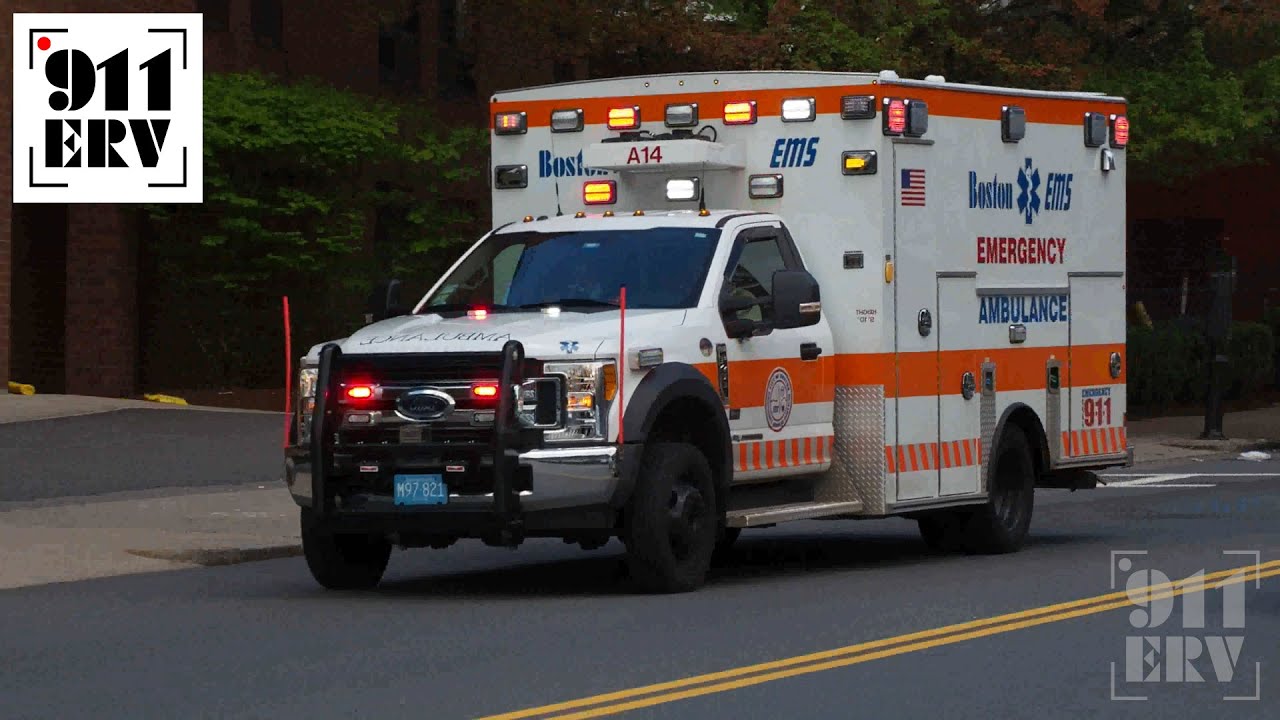 Boston EMS Ambulance 14 Responding - YouTube