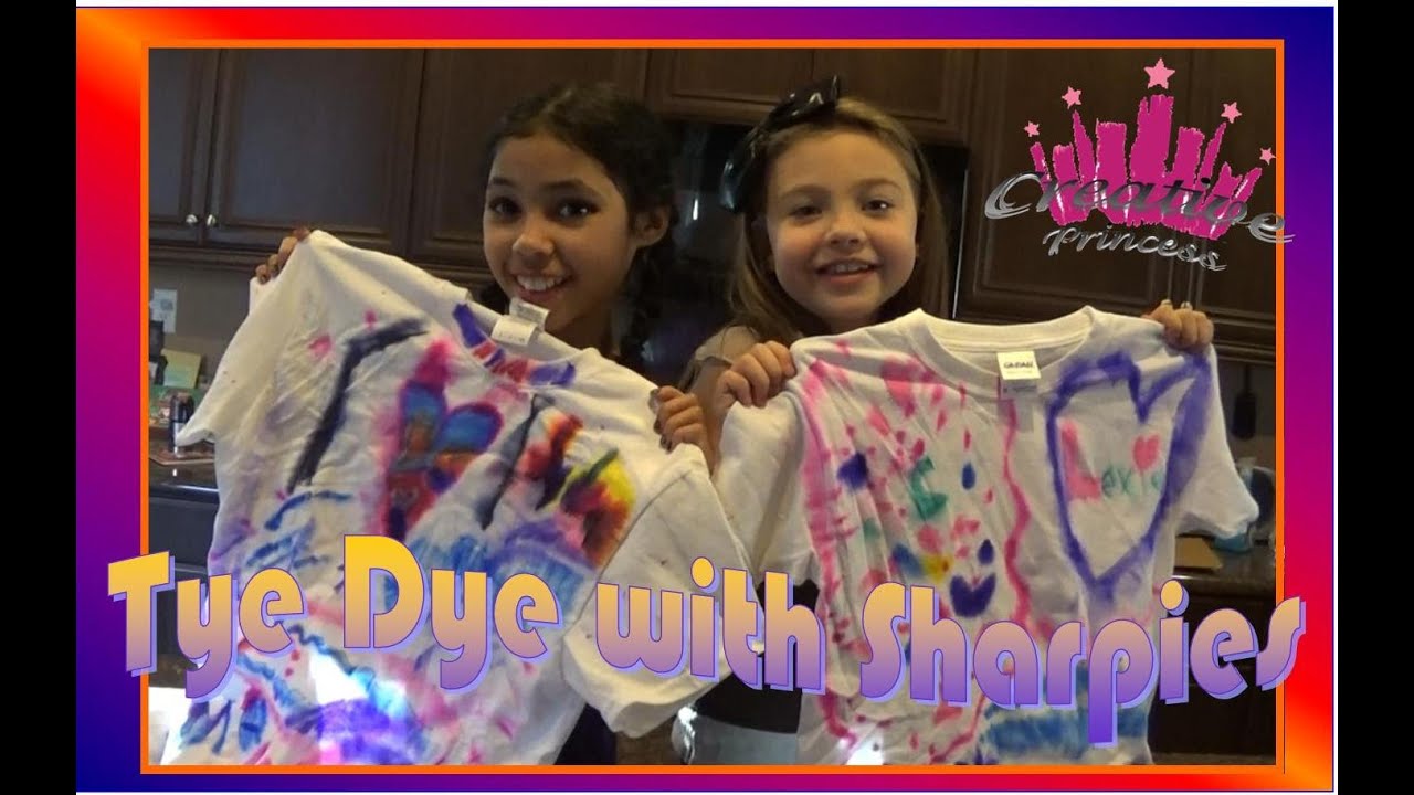 Tye Dye with Sharpies - Creative Princess - YouTube