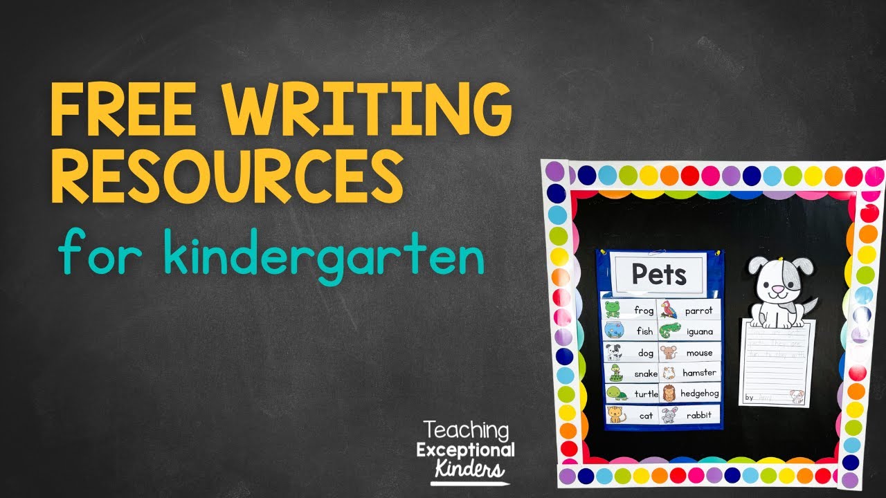 Free Kindergarten Writing Activities for Teaching Beginning Writers ...