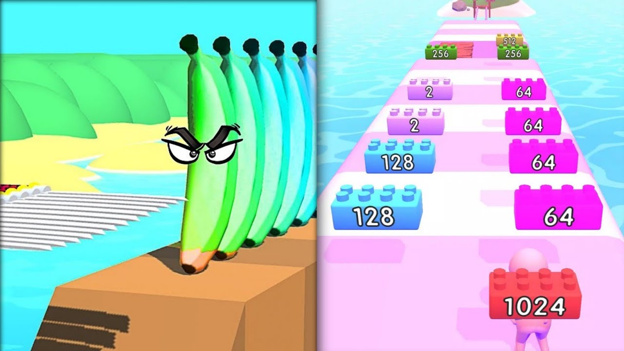 Flying cut 🆚 Brick runner 2048 gameplay|who is best games🎮? - YouTube