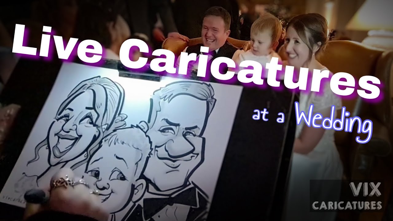 Drawing live wedding caricatures - Vix Caricatures - 20231230_190526 ...