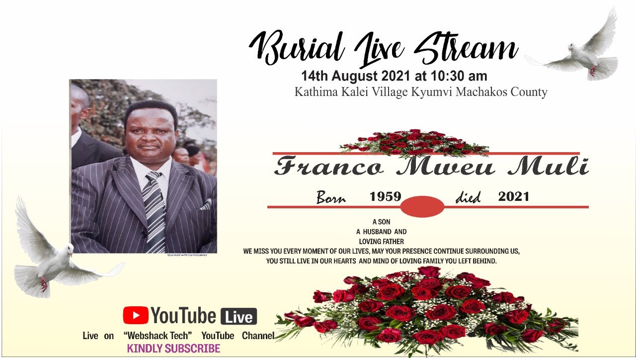 Franco Mweu Muli Official Live Stream - YouTube