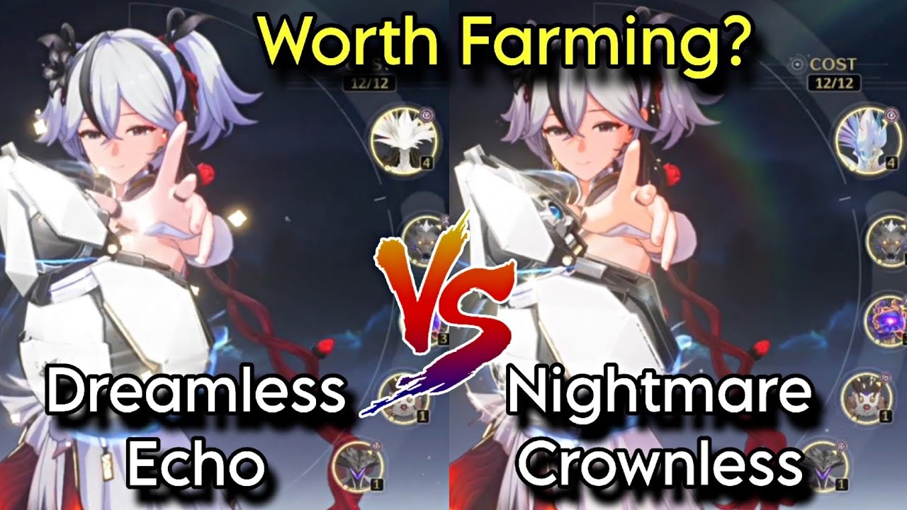 Camellya Damage Comparison | Dreamless Echo VS Nightmare Crownless Echo ...