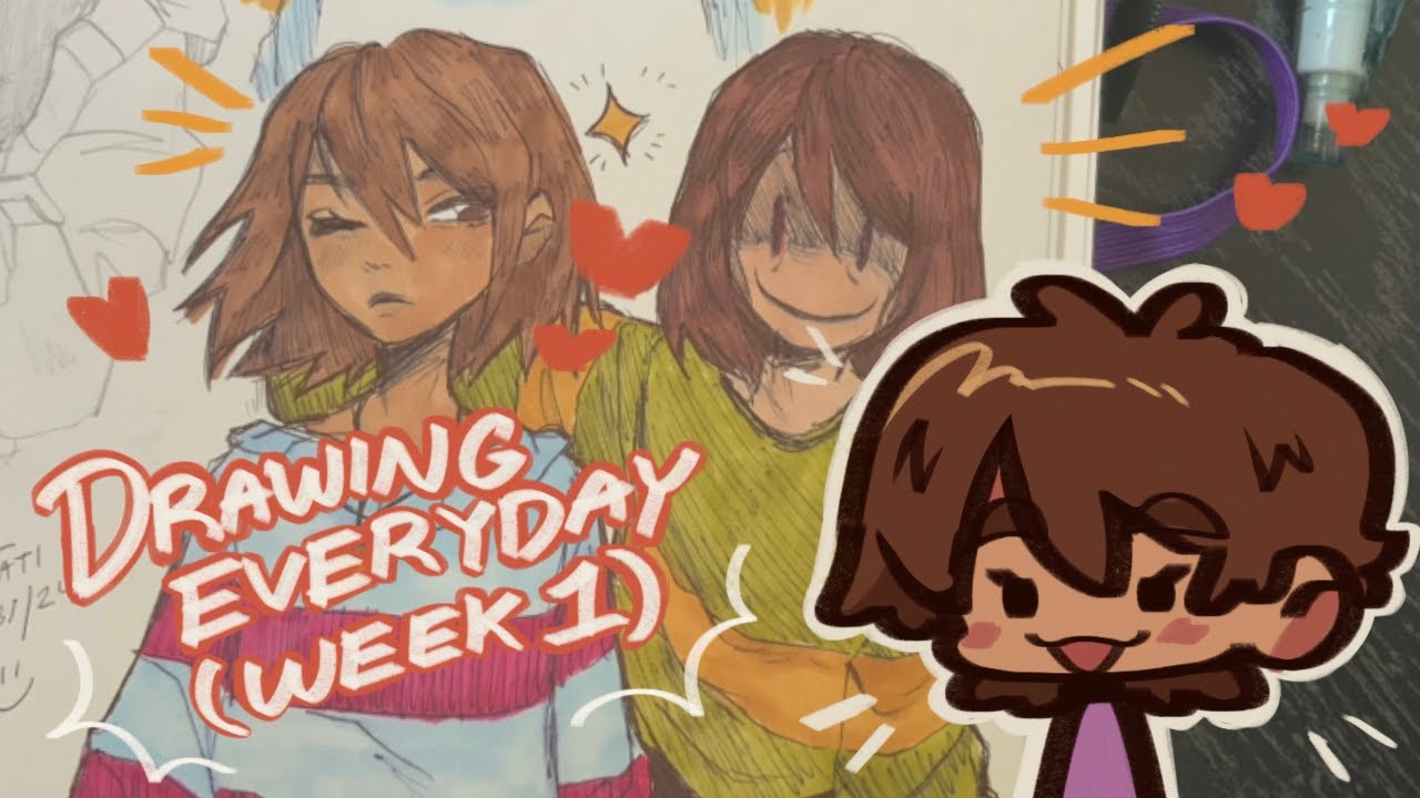 Trying to Draw Everyday for a Week (Week 1) - YouTube