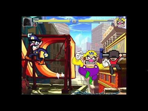 M.U.G.E.N: Pyro and Soldier vs Wario and Waluigi
