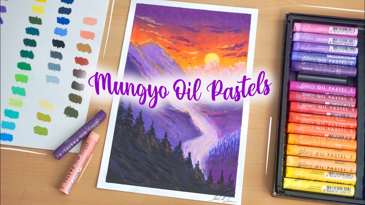 Trying oil pastels for the first time 𓍢ִ໋🌷͙֒ Relaxing painting process ...