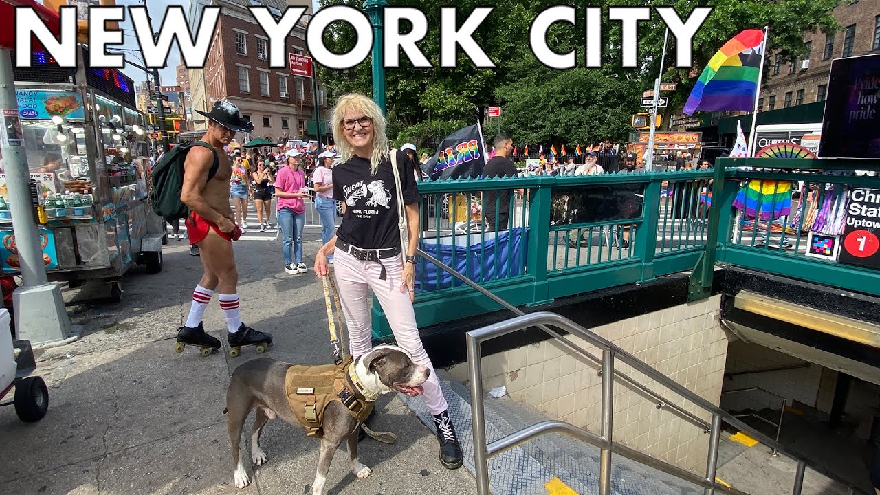 NYC LIVE Manhattan Greenwich Village Walking Pride Weekend 2024 - YouTube