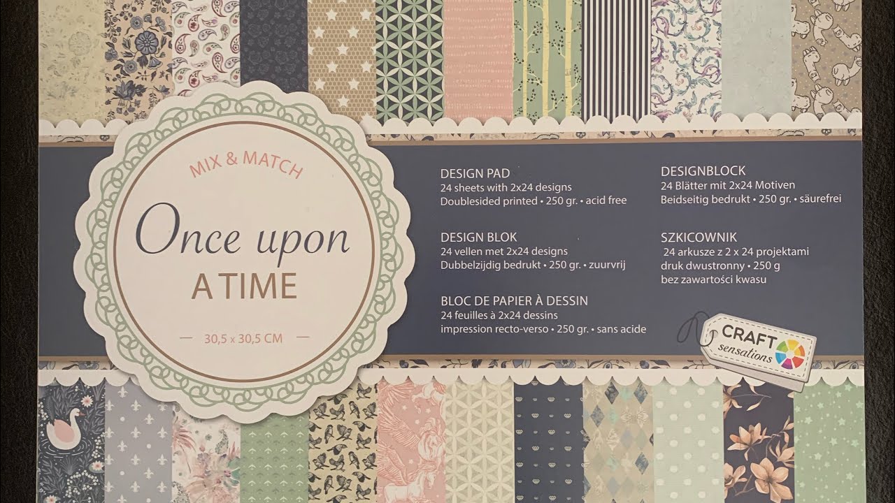 Tuto 1 album scrapbooking « Once Upon a Time" page 1 - YouTube