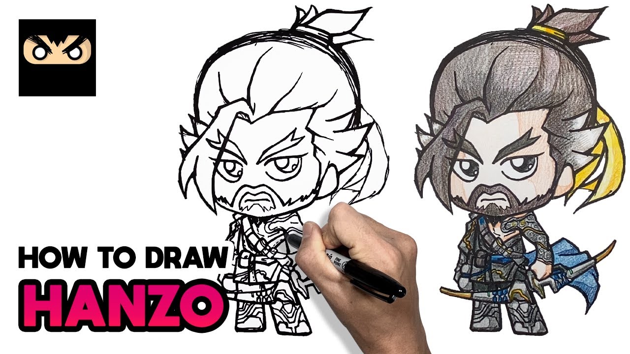 How to draw HANZO | OVERWATCH [Rough Sketch Style] - 한조 그리기 | 오버워치 ...