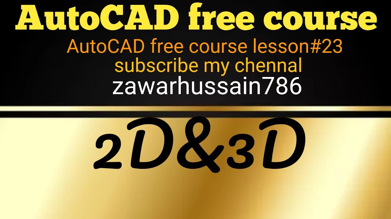 AutoCAD free course lesson #23 - YouTube