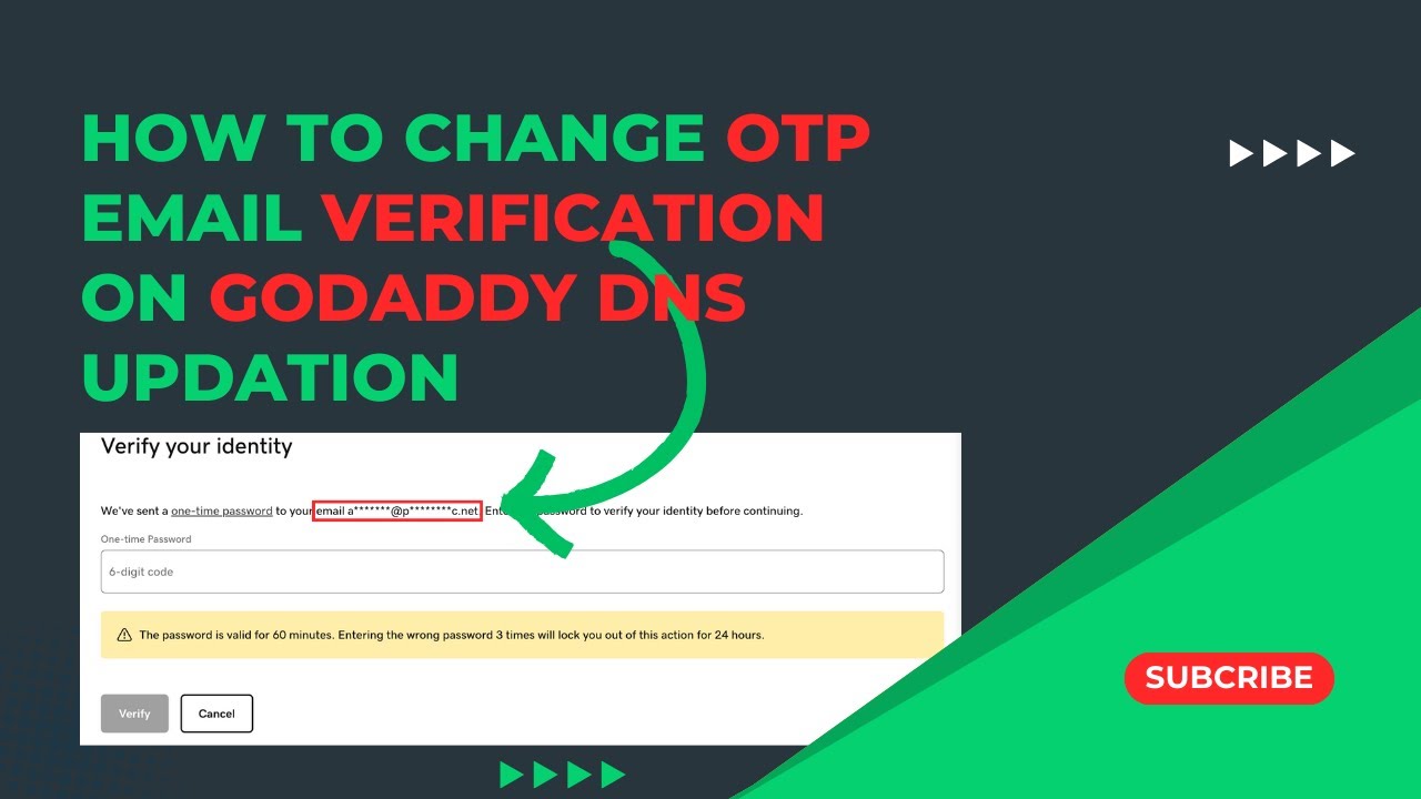 How to change GoDaddy's forgotten OTP email? Change it easily! - YouTube