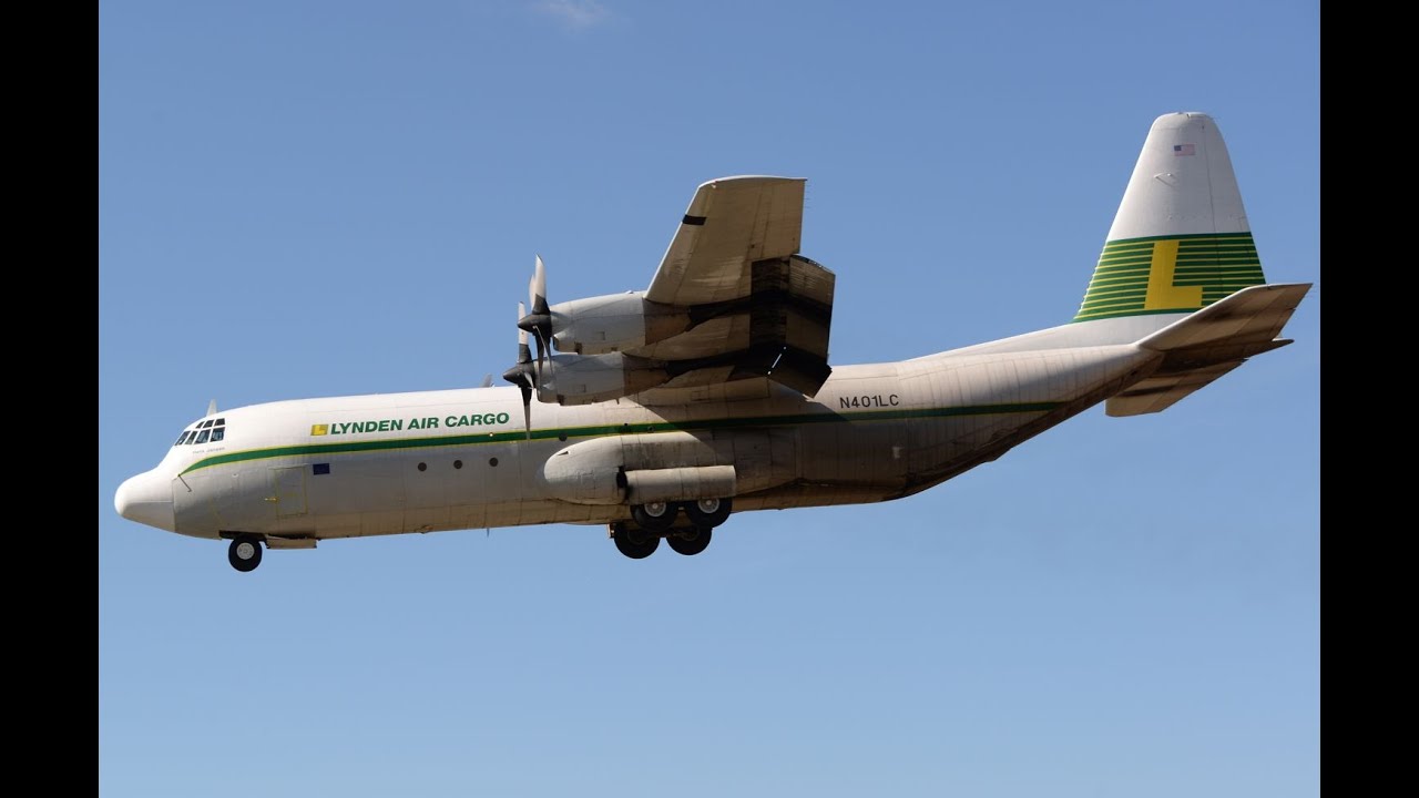 Lockheed L-100 Hercules (C-130) Landing in Kelowna CYLW - YouTube