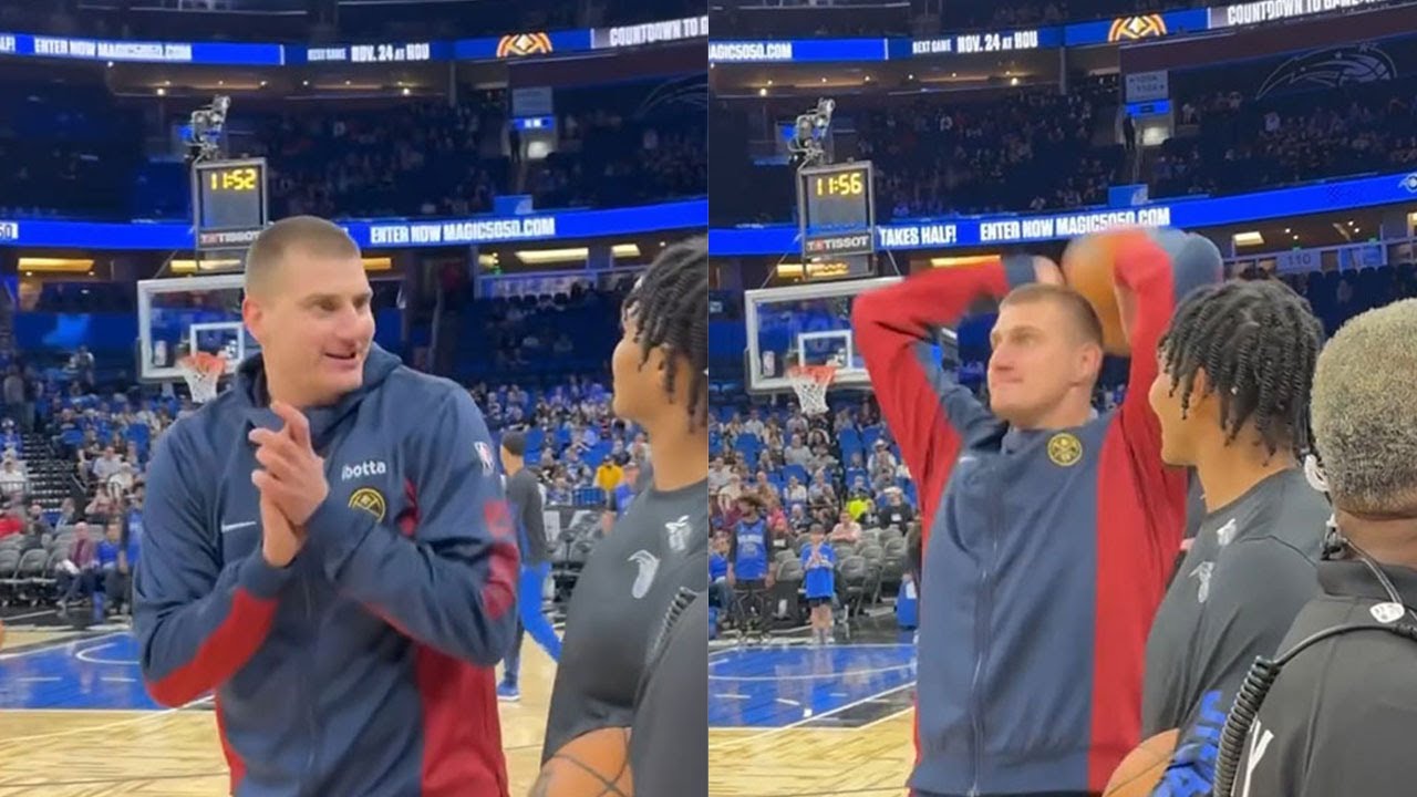 Nikola Jokic hits UNREAL HALF COURT CATAPULT SHOT - Nuggets vs Magic ...