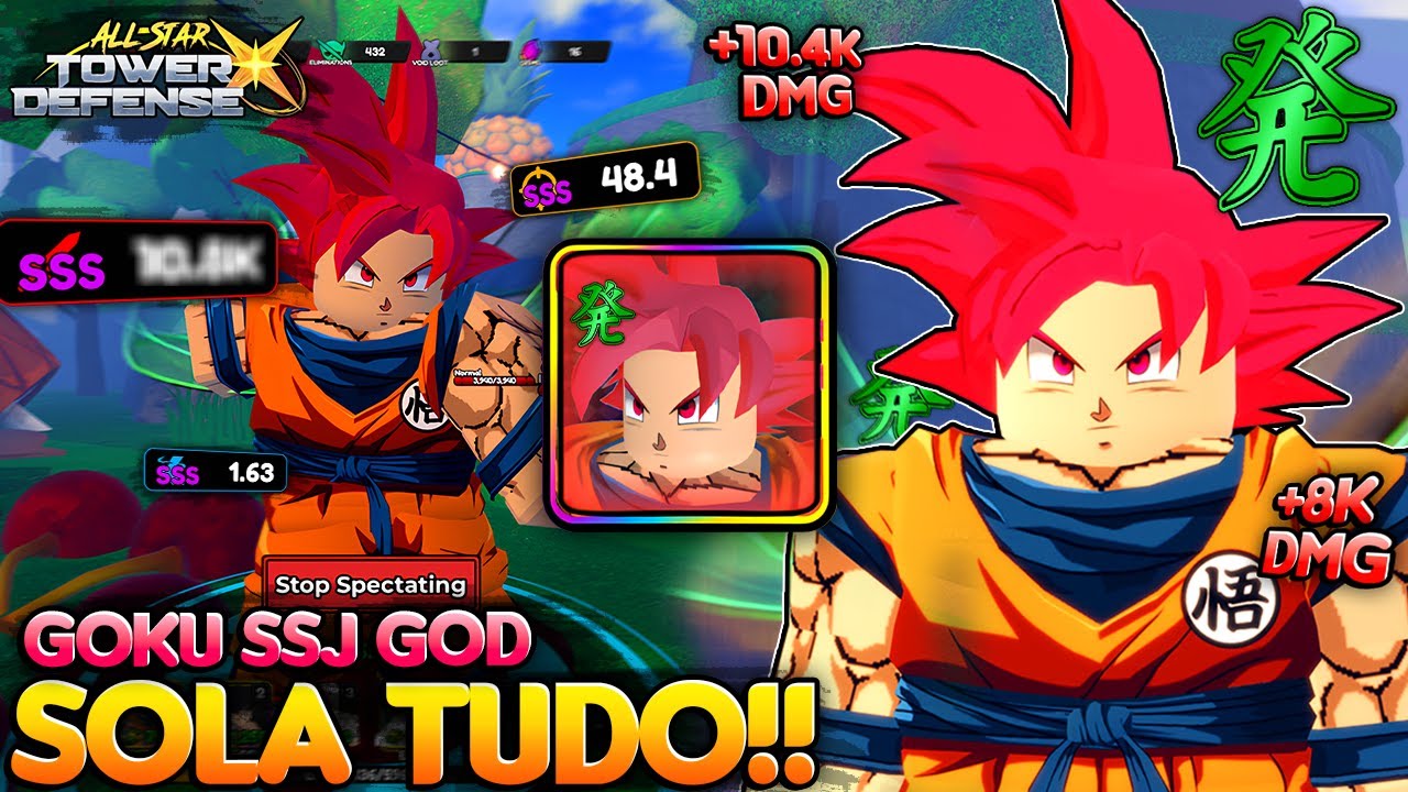 QUEBREI O META! GOKU GOD 5 ESTRELAS ASCEND SOLA TUDO no ALL STARS TOWER ...