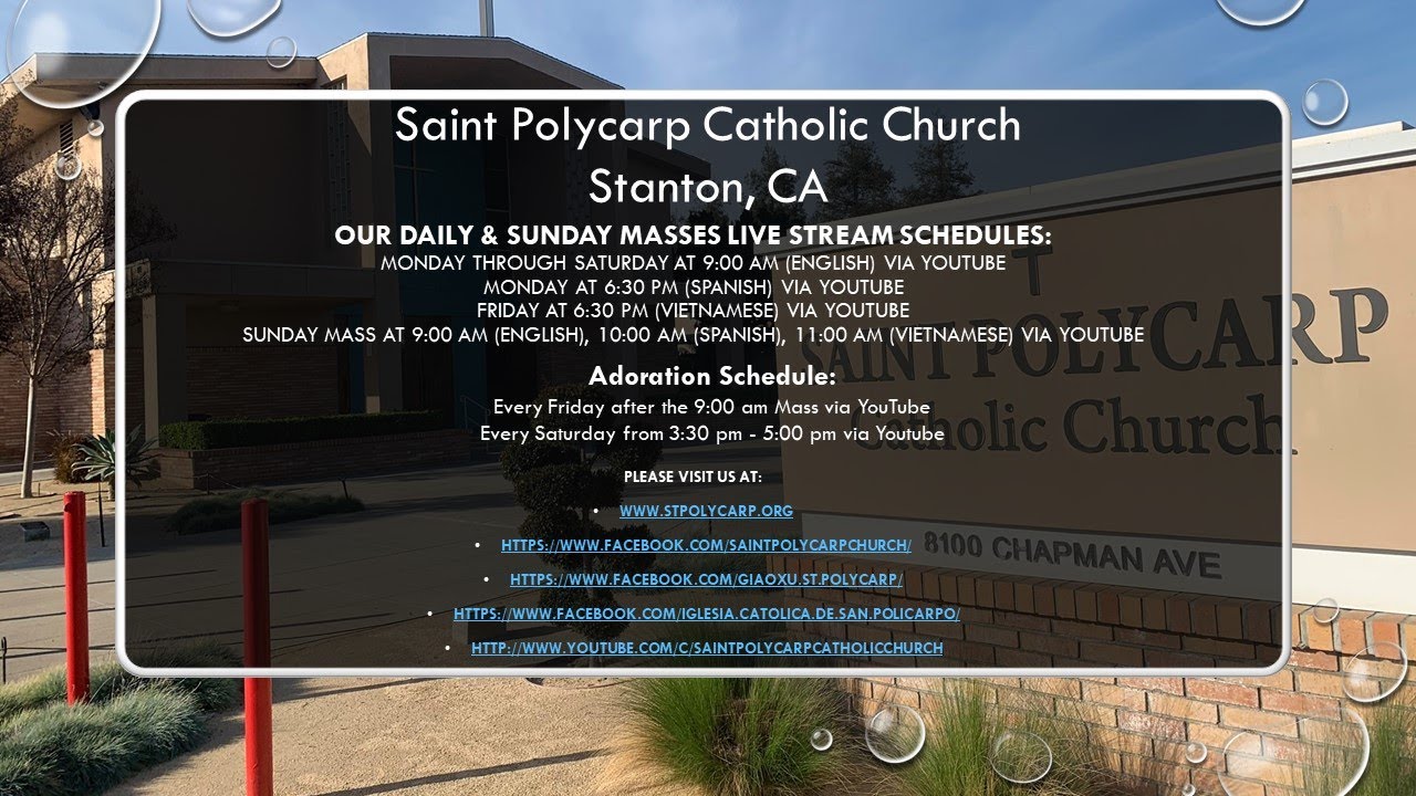 Saint Polycarp The Solemnity of the Most Holy Trinity 9AM English - YouTube