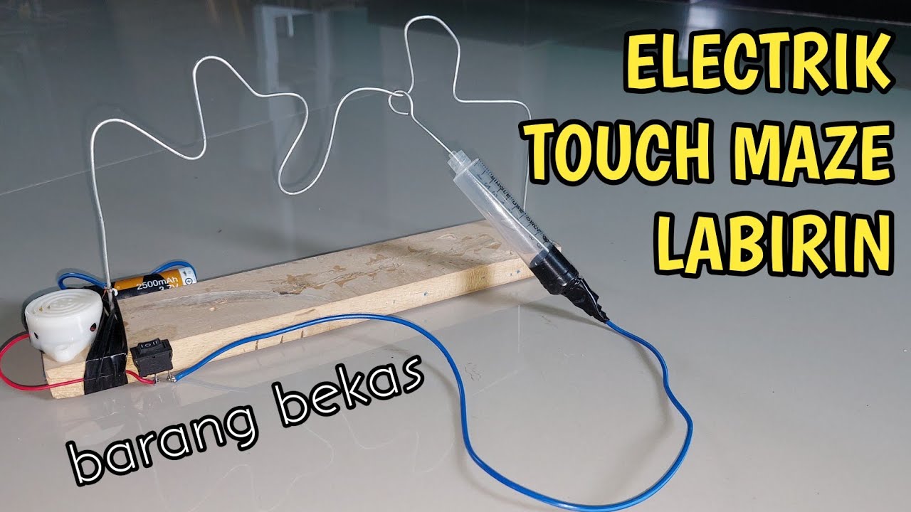 electrik touch maze labirin. cara membuat mainan labirin listrik sangat ...