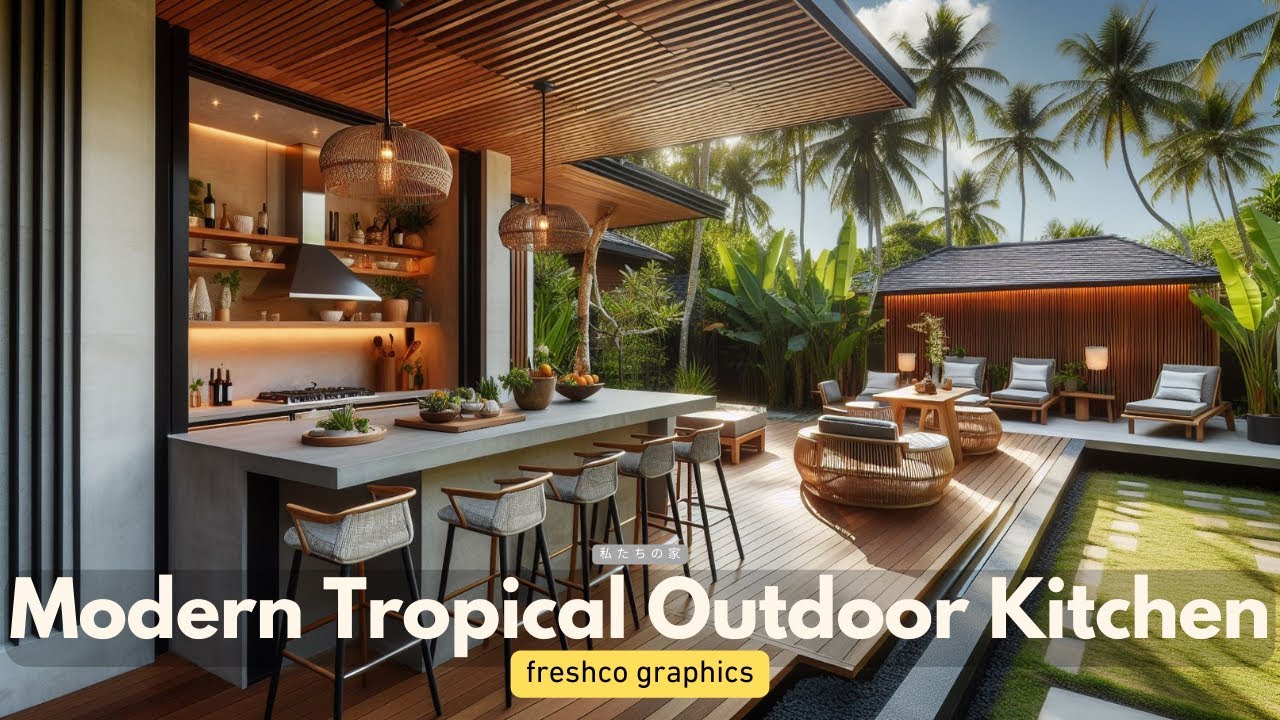Transform Your Home with a Modern Tropical Outdoor Kitchen - YouTube