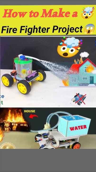 How to make fire Fighter Robot 💯🥶 Amazing fire Fighter project😱#science ...