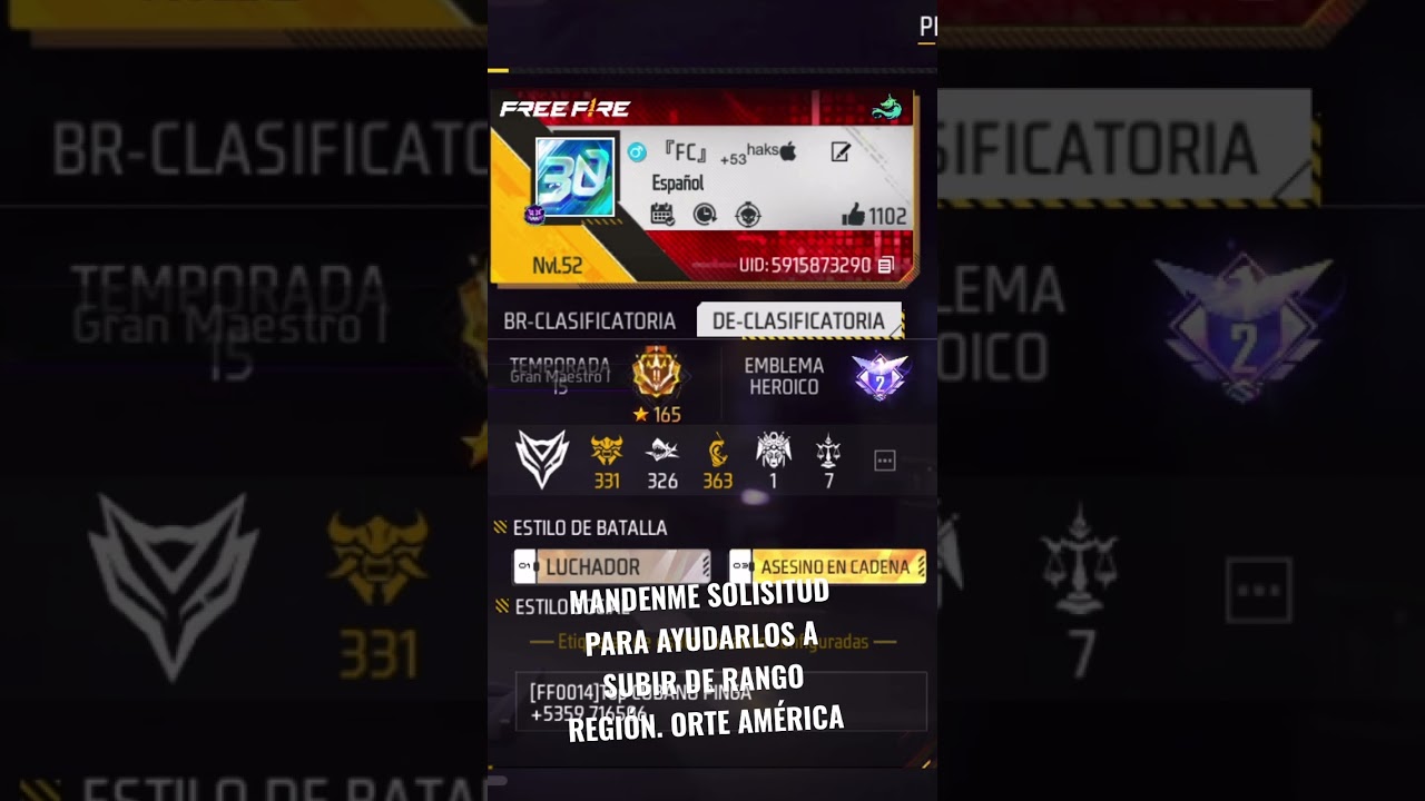 Pues ai les dejo mi rango y mi id para q me manden solisitud y ...