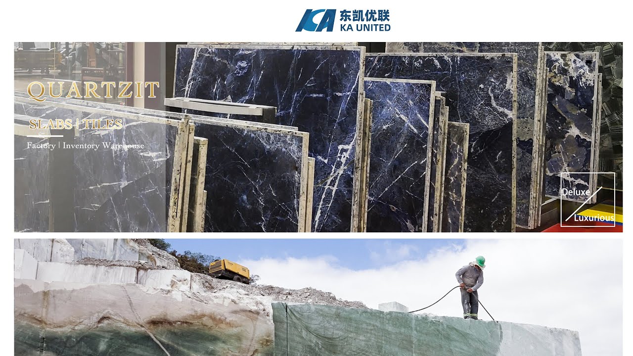 One of The Largest Luxury Quartzite Slabs Warehouses | KA UNITED - YouTube