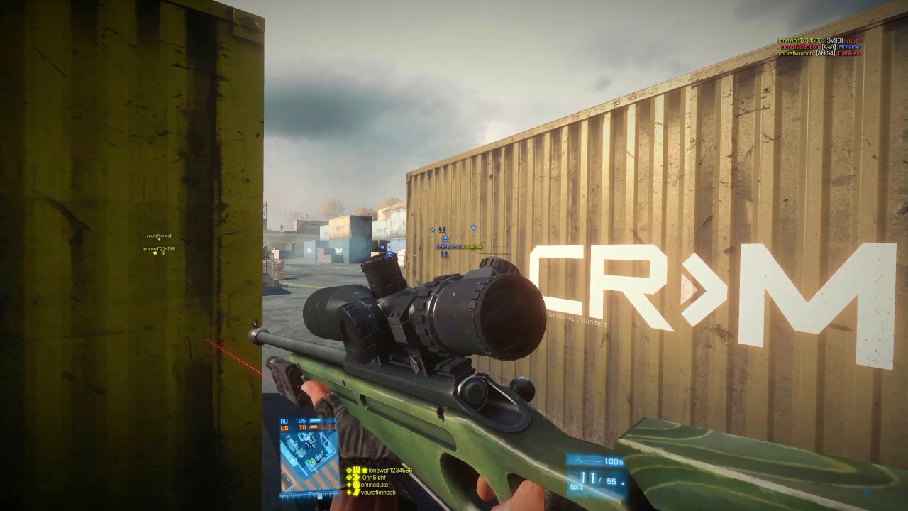 Battlefield 3 Loadout SV98 8x Scope+M1911 GamePlay - YouTube