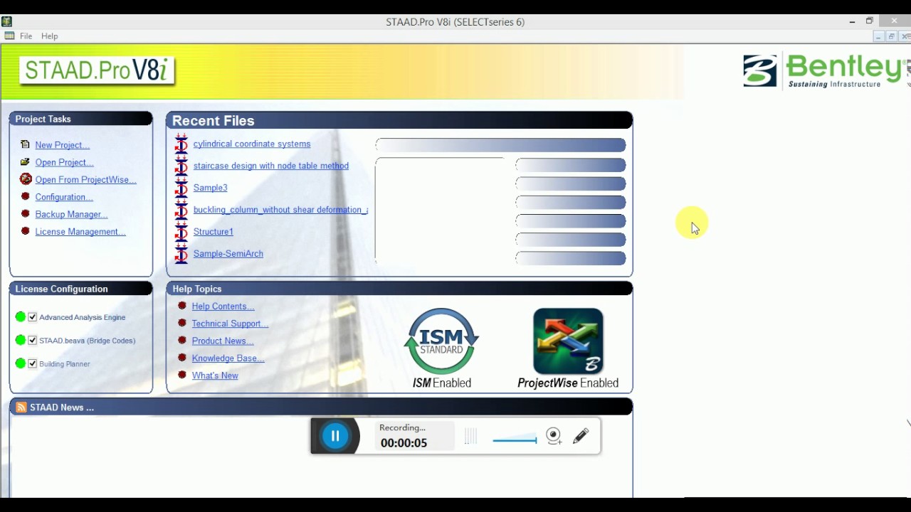 CYLINDRICAL COORDINATE SYSTEM IN STAAD PRO V8i - YouTube