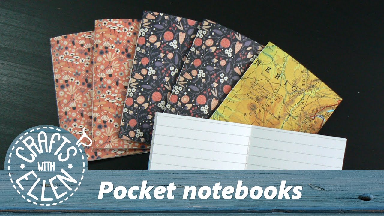 Make your own pocket notebooks with a stitched back | Tutorial - YouTube
