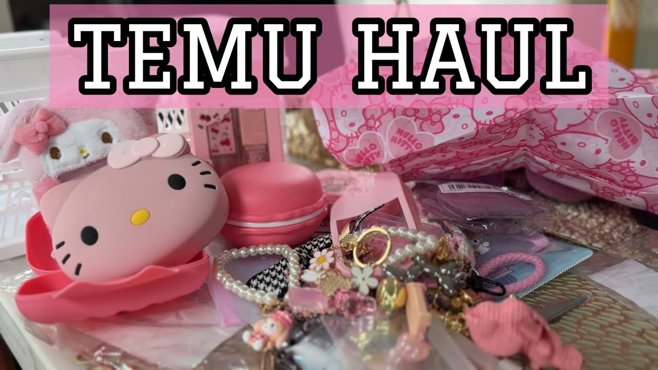 A VERY PINK AND GIRLY TEMU ACCESSORIES HAUL - HELLO KITTY AND SANRIO ...