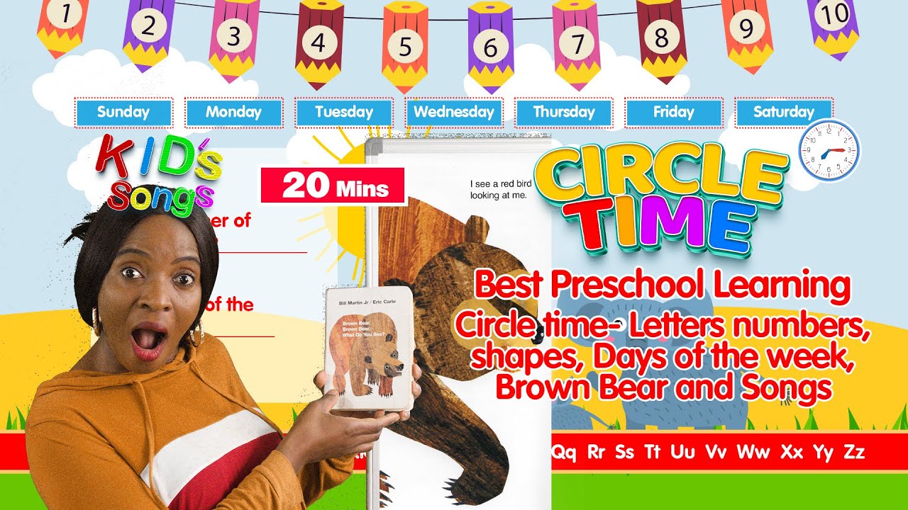 Circle time- letters numbers, shapes, days of the week,Brown Bear and ...