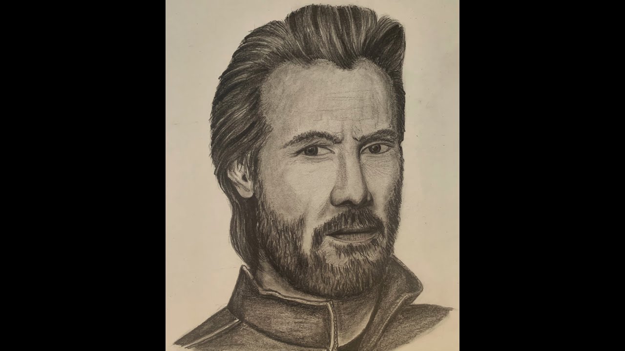Keanu Reeves graphite drawing | Realistic pencil drawing | Portrait ...