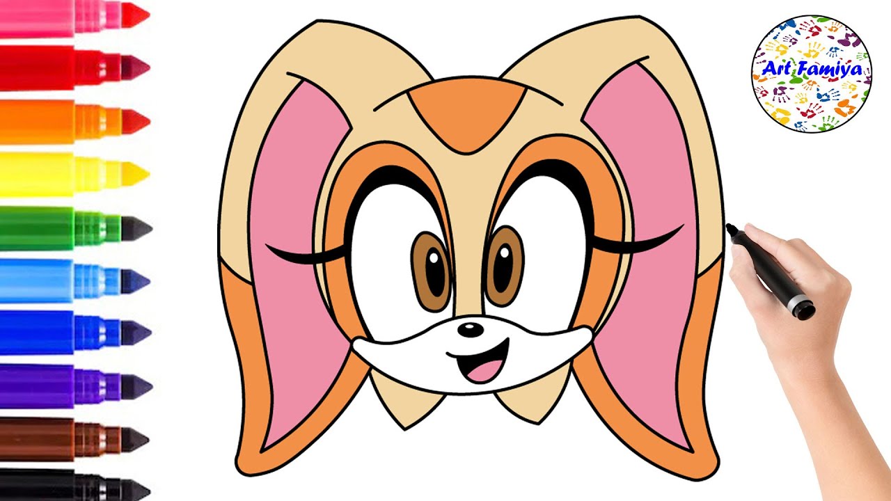 How to Draw Cream The Rabbit | Sonic the Hedgehog - YouTube