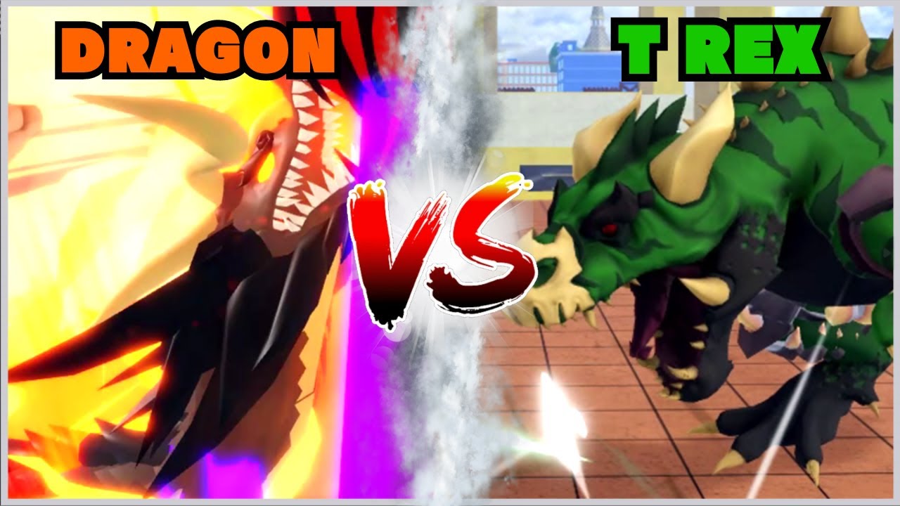 T-REX Vs Dragon | Blox Fruits | Roblox - YouTube