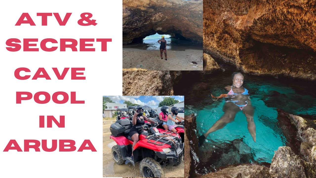 DRIVING AN ATV TO A SECRET CAVE POOL IN ARUBA - YouTube