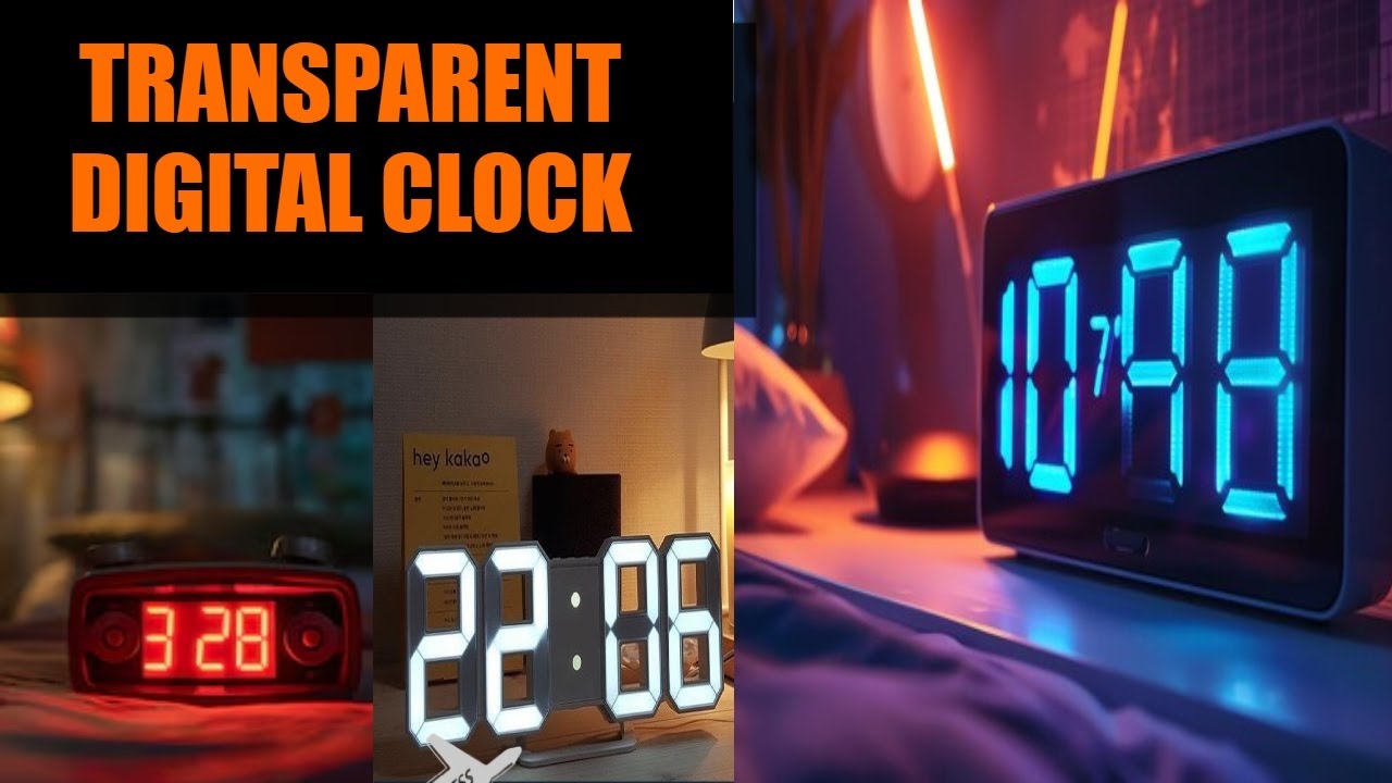 How to make Transparent Digital Clock at Home- DIY Clock - Homemade ...