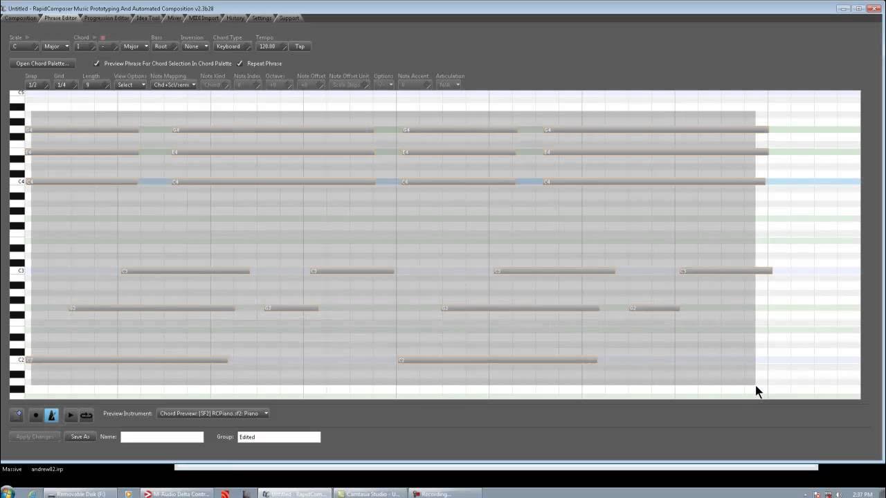 RapidComposer Tutorial Part 11: Using The Phrase Editor - YouTube