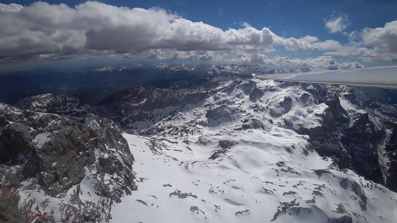 Beautiful weather for gliding in Julian Alps, Slovenia - YouTube