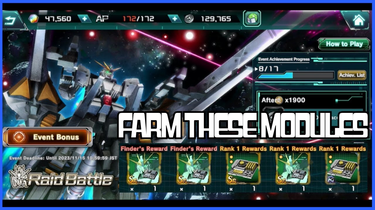 Raid Battle Co-Op | Farm These Event Exclusive Modules Now!!! (Gundam ...