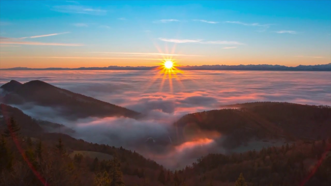 Relaxing mountain breeze, relaxing sleep sounds, wind sounds, beautiful ...