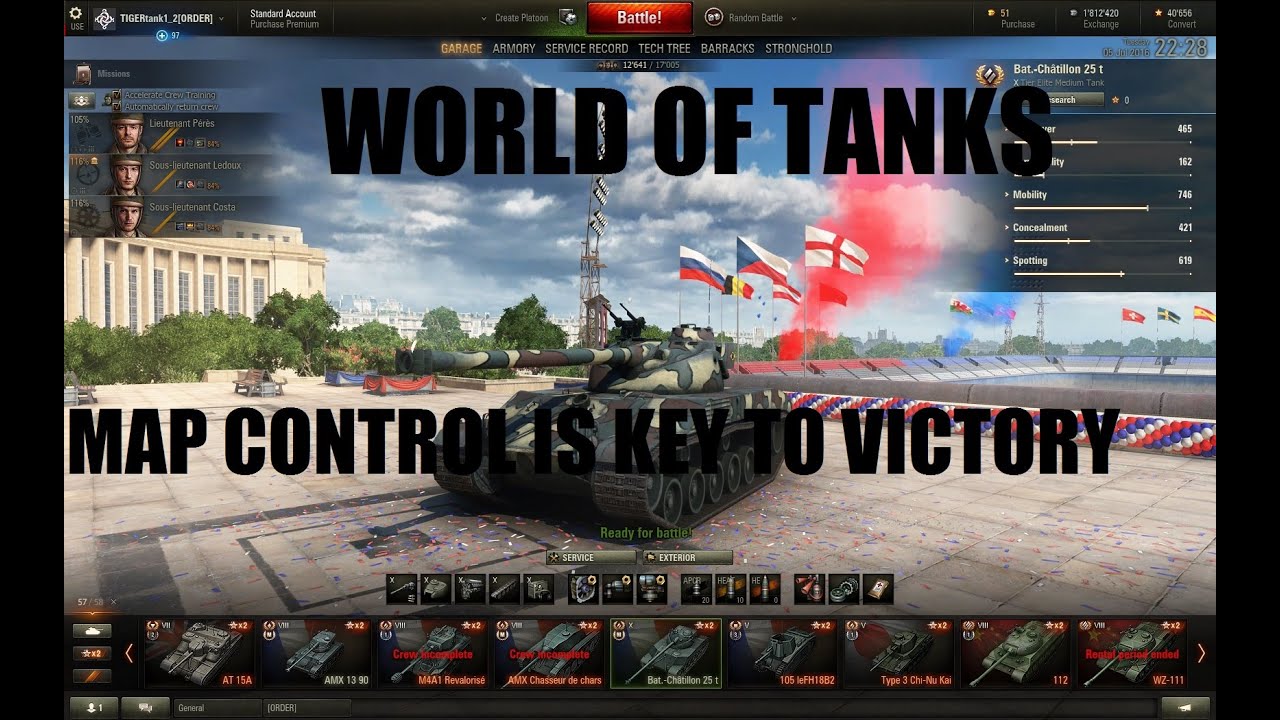 World of Tanks || Map control is key to victory || Bat Chat 25t - YouTube