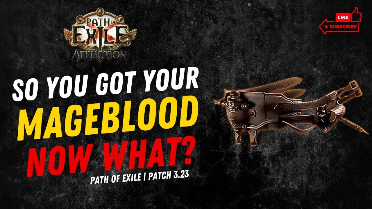 Path of Exile | Mageblood | How to prep your flasks and gear - YouTube