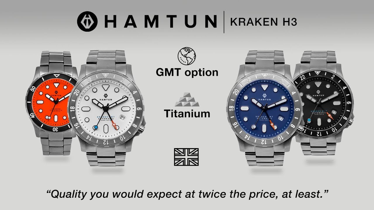 Hamtun Kraken H3. A titanium watch for everyone, every day. - YouTube
