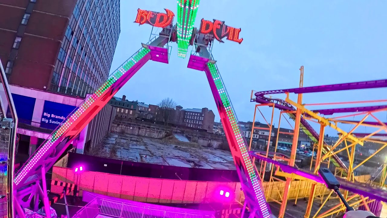 Red Devil (Darren Matthews) On Ride Funderworld Stoke On Trent 2025 ...