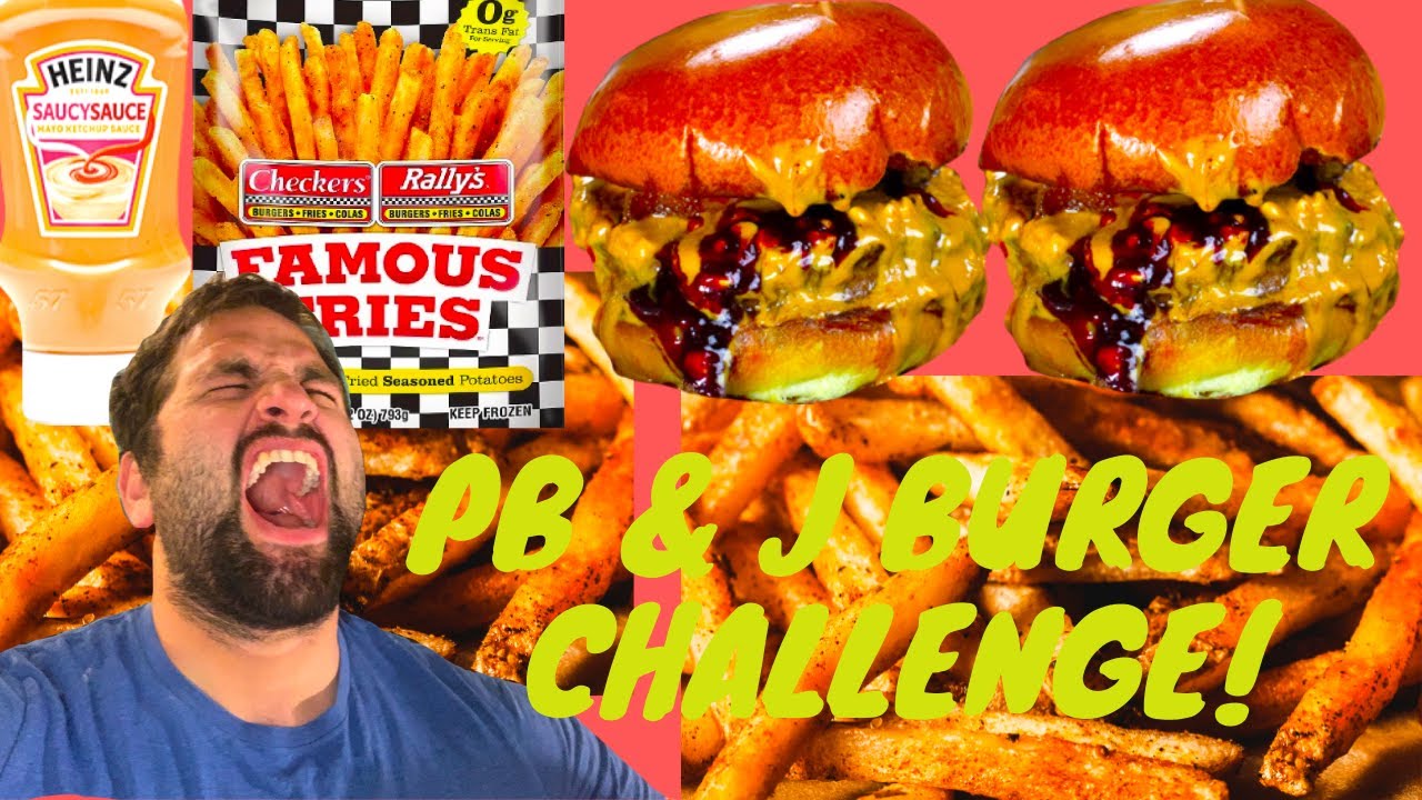 The PB & J Burger Challenge! MAN vs. FOOD - YouTube