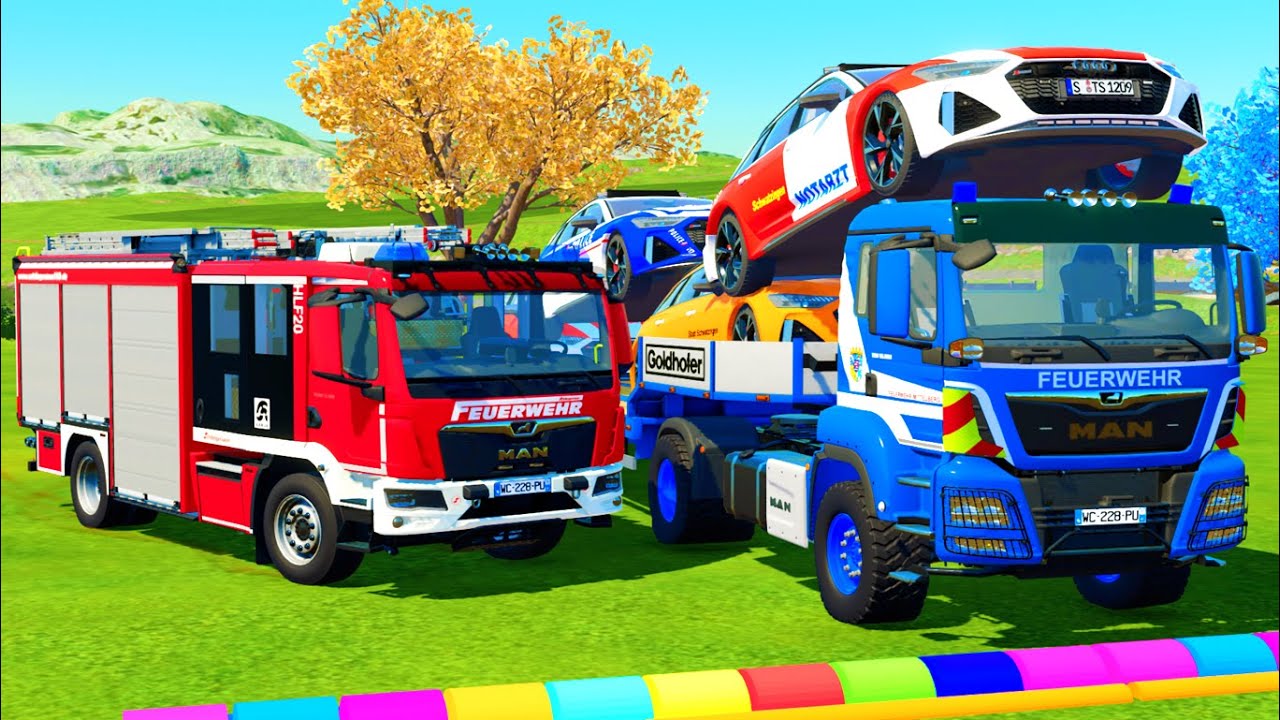 TRANSPORTING EMERGENCY CARS, FIRE DEPARTMENT,AMBULANCE VEHICLES WITH ...