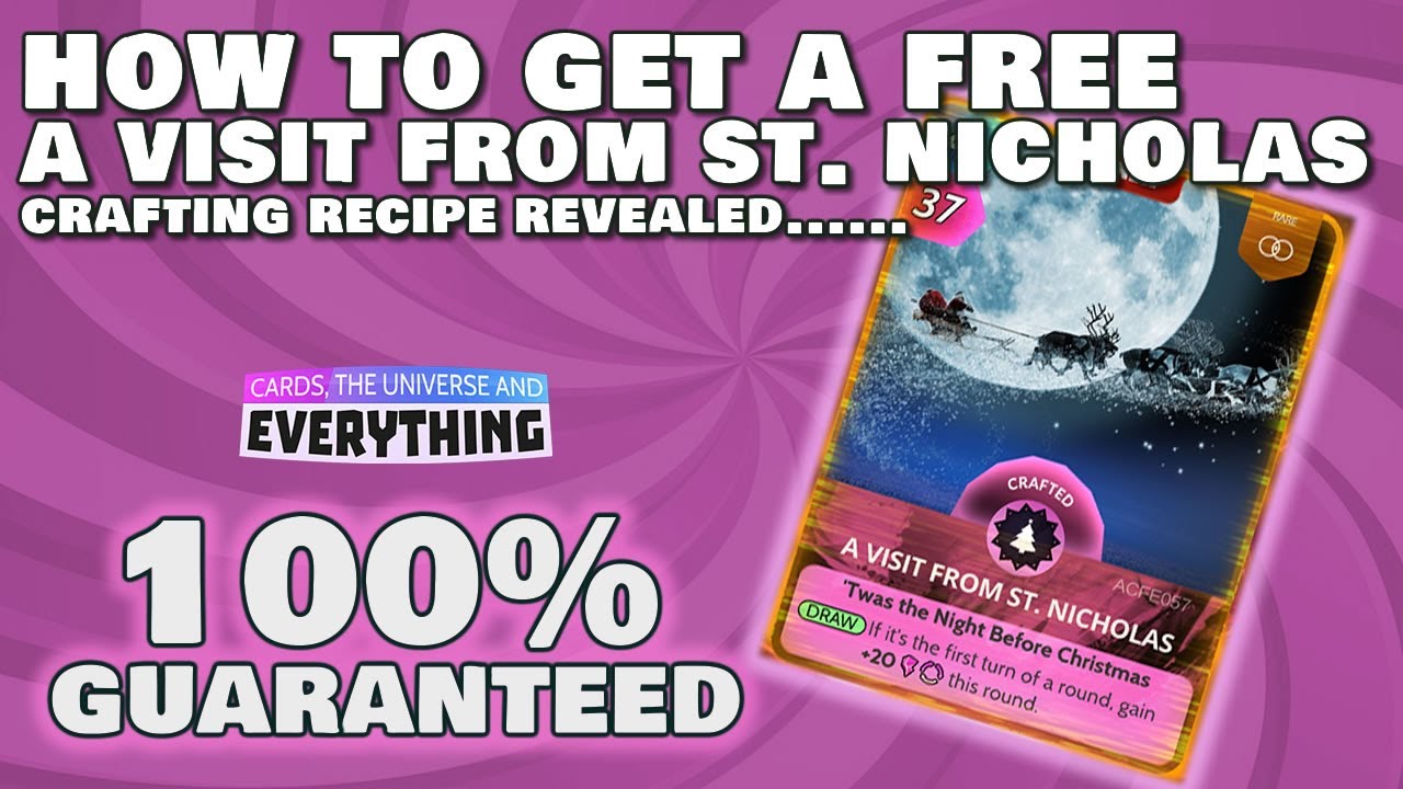 How to craft A Visit From St. Nicholas. Cards Universe and Everything ...