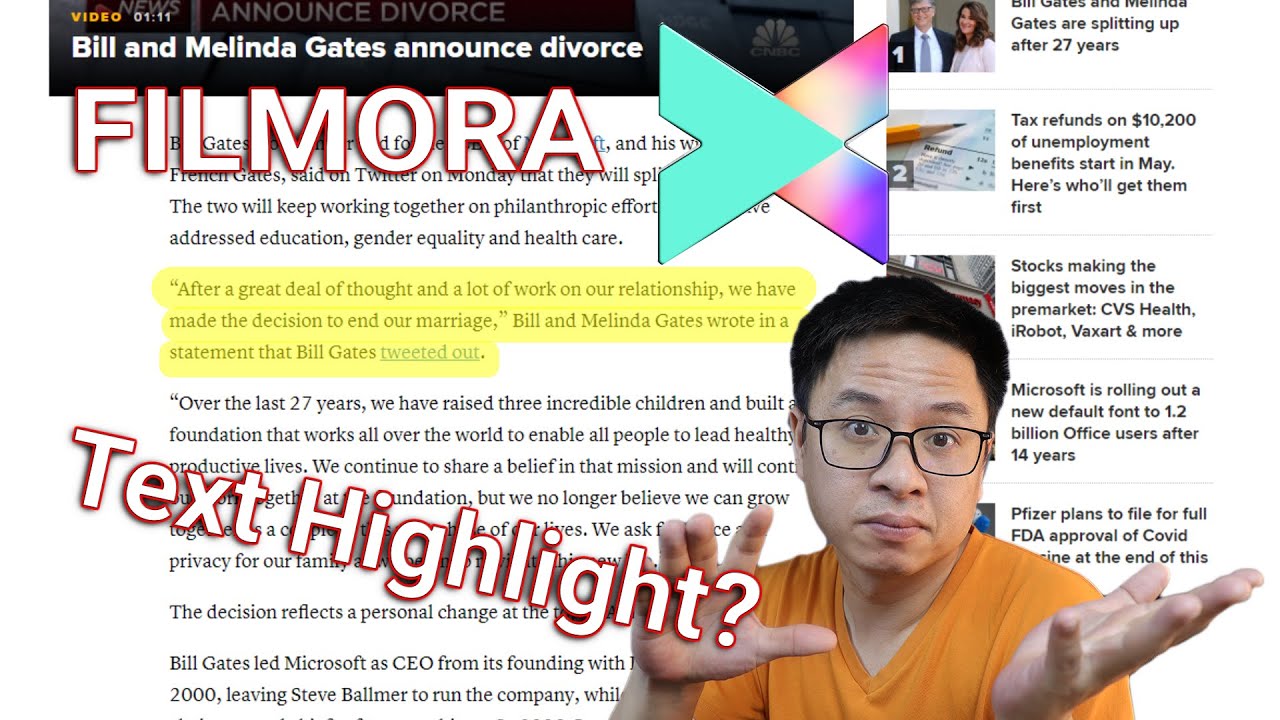 How to create Text highlight Effect in Filmora X - YouTube